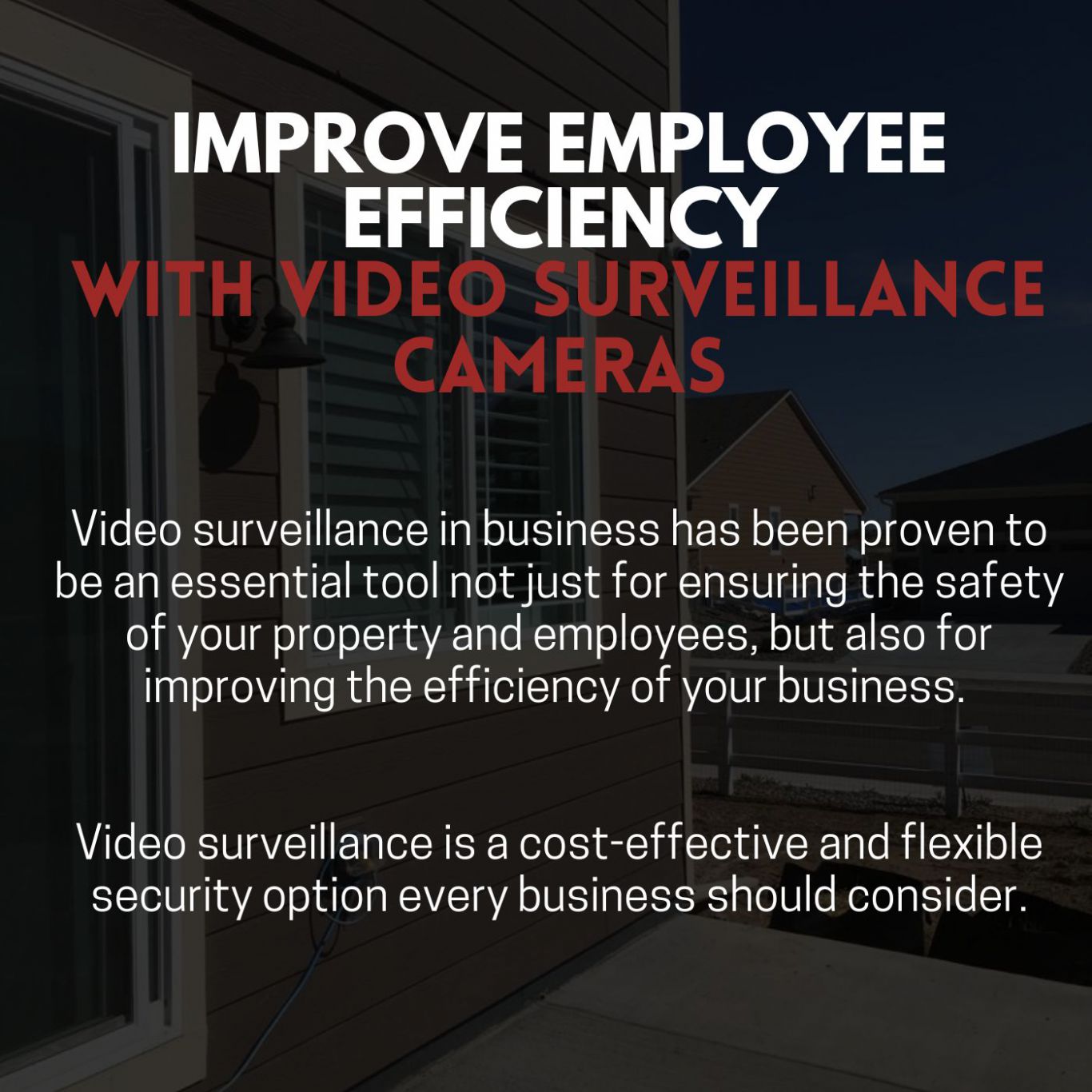 Improve Employee Efficiency With Video Surveillance Cameras Security